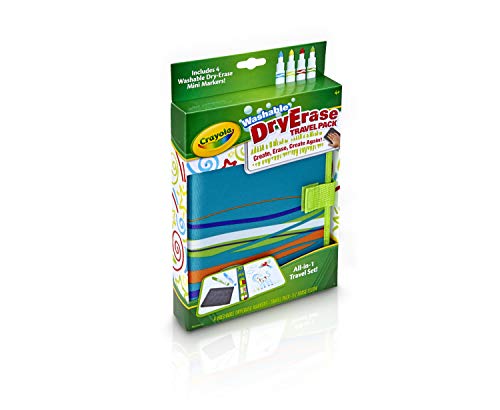 Crayola Washable Dry Erase Travel Pack, Whiteboard for Kids, Ages 4, 5, 6, 7