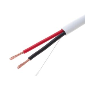 cables direct online 500ft white speaker cable 14awg wire cl2 in wall bulk 14/2 gauge 2 conductor audio