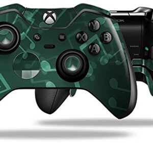 Bokeh Music Seafoam Green - WraptorSkinz Decal Style Vinyl Skin Wrap compatible with XBOX One ELITE Wireless Controller (CONTROLLER NOT INCLUDED)