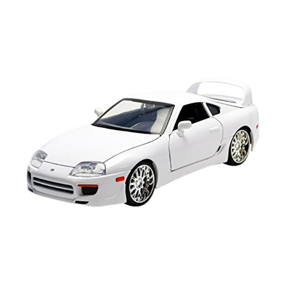 Jada Toys Fast & Furious 1:24 Brian's Toyota Supra Die-cast Car White, Toys for Kids and Adults (97375)