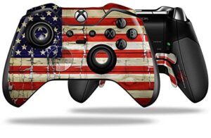 painted faded and cracked usa american flag - wraptorskinz decal style vinyl skin wrap compatible with xbox one elite wireless controller (controller not included)