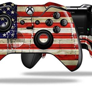 Painted Faded and Cracked USA American Flag - WraptorSkinz Decal Style Vinyl Skin Wrap compatible with XBOX One ELITE Wireless Controller (CONTROLLER NOT INCLUDED)