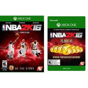 nba 2k16 game + 75,000 vc - xbox one