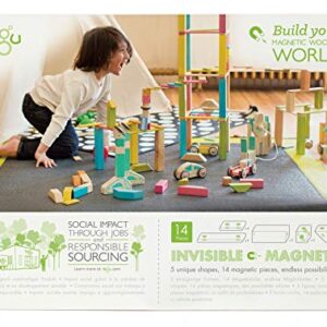 14 Piece Tegu Magnetic Wooden Block Set, Sunset