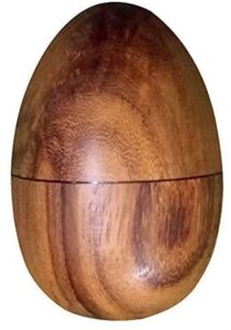 aar wooden egg shaker percussion instrument (brown)