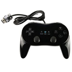 new classic pro controller for nintendo wii (1pcs black)