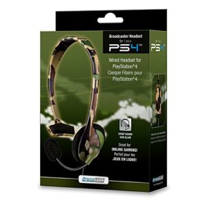 dreamGEAR Broadcaster Wired Headset for the PS4 with Flexible Boom Microphone and Inline Volume/Mute Control (DGPS4-6420)