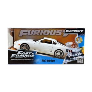 Jada Toys Fast & Furious 1:24 Brian's Toyota Supra Die-cast Car White, Toys for Kids and Adults (97375)