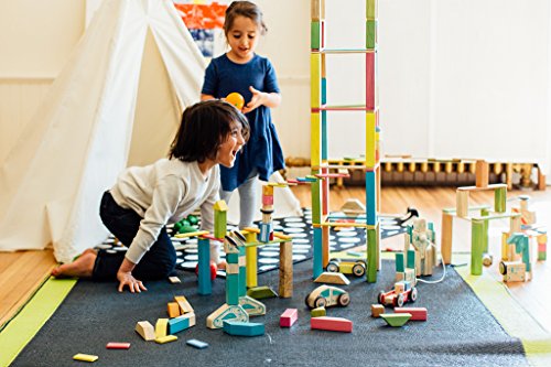 8 Piece Tegu Pocket Pouch Magnetic Wooden Block Set, Sunset