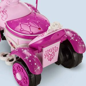 Kid Trax Toddler Disney Princess Electric Quad Ride On Toy, Kids 1.5-3 Years Old, 6 Volt Battery and Charger Included, Max Weight 45 lbs, Princess Pink