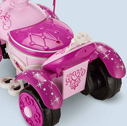 Kid Trax Toddler Disney Princess Electric Quad Ride On Toy, Kids 1.5-3 Years Old, 6 Volt Battery and Charger Included, Max Weight 45 lbs, Princess Pink