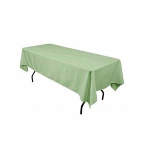 new creations fabric & foam inc 60" wide by 120" long rectangular polyester poplin tablecloth, sage