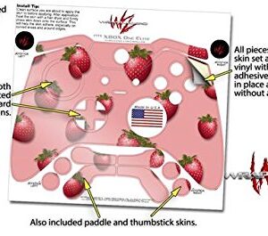 Strawberries on Pink - WraptorSkinz Decal Style Vinyl Skin Wrap compatible with XBOX One ELITE Wireless Controller (CONTROLLER NOT INCLUDED)