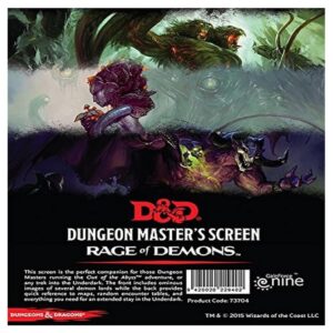 gale force nine dungeons & dragons - rage of demons(out of the abyss) dm screen, multicolor (73704bfm)