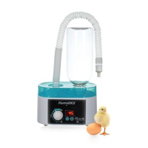 incubator warehouse humidikit™ with digital hygrostat - auto humidifier with 1l water bottle - humidity controller for all types of eggs - automatic humidity system compatible with most incubators