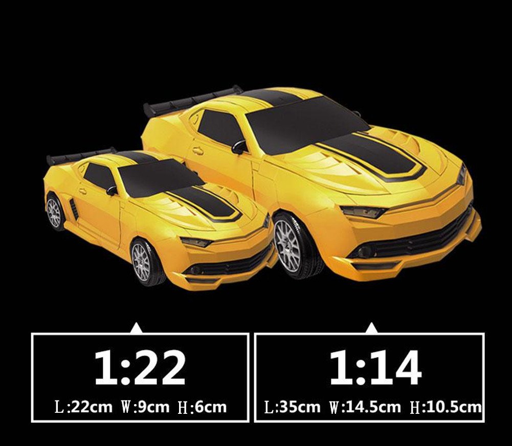 Surpass Remote Controlled Transformation Robot Shape-shift Action Figure, Remote Control Action Figure Model Car Toy for Kids, 1:14 Proportion Bumblebee (1:14 Proportion Big Size)