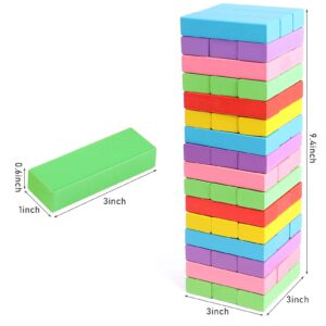 Lewo Wooden Stacking Board Games Building Blocks for Kids Boys Girls- 48 Pieces