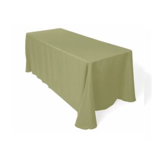 runner linens factory rectangular polyester tablecloth 90x156 inches (sage)