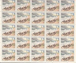 1972 national parks, cape hatteras full sheet of 100 x 2 cent stamps scott 1448-51 by united states of america