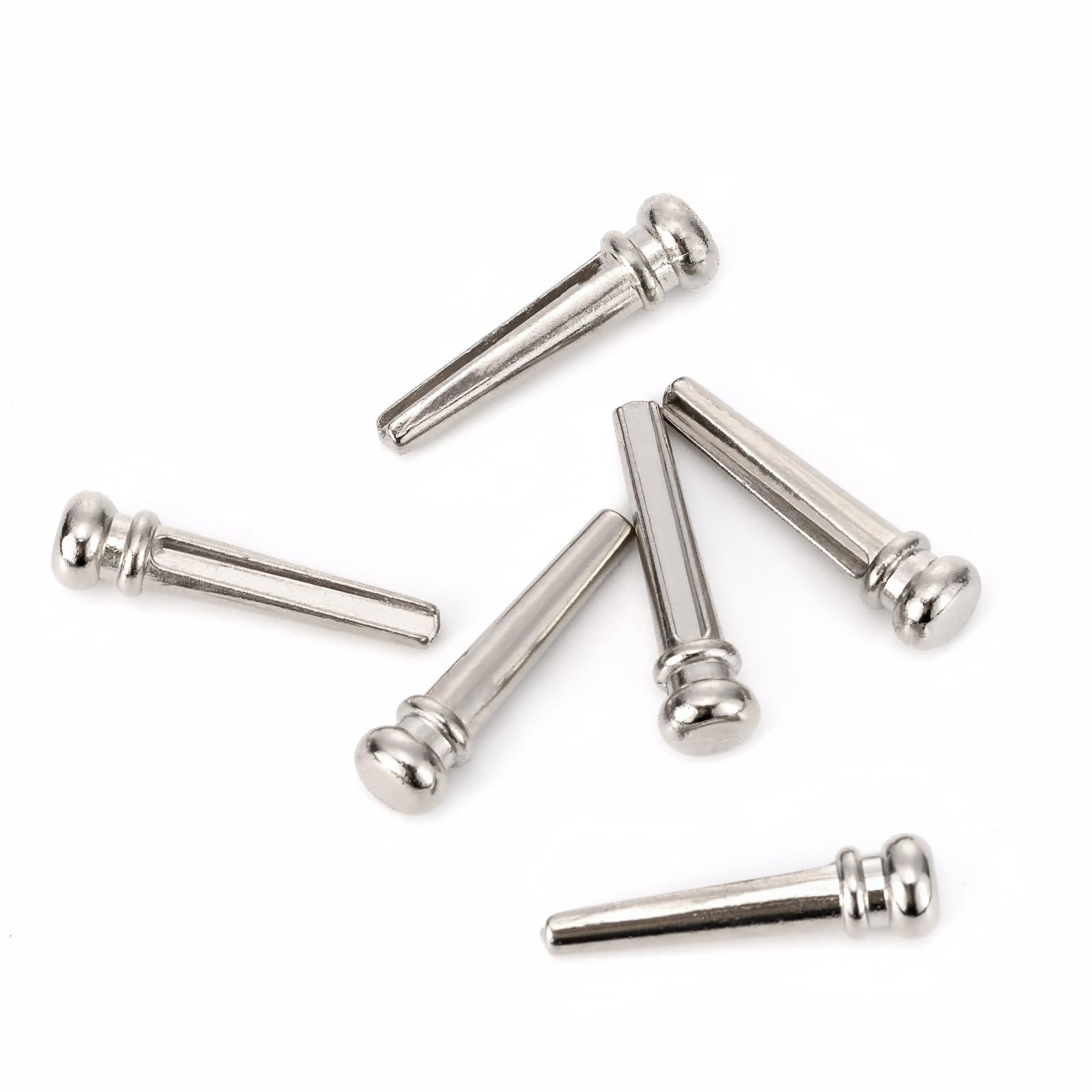 6PCS Acoustic Guitar Bridge Pins Metal Guitar Brass String Nail Pins Bridge Pins Replacement Parts