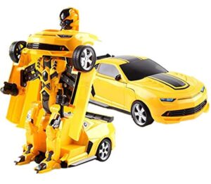 surpass remote controlled transformation robot shape-shift action figure, remote control action figure model car toy for kids, 1:14 proportion bumblebee (1:14 proportion big size)