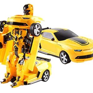 Surpass Remote Controlled Transformation Robot Shape-shift Action Figure, Remote Control Action Figure Model Car Toy for Kids, 1:14 Proportion Bumblebee (1:14 Proportion Big Size)