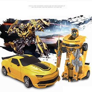 Surpass Remote Controlled Transformation Robot Shape-shift Action Figure, Remote Control Action Figure Model Car Toy for Kids, 1:14 Proportion Bumblebee (1:14 Proportion Big Size)