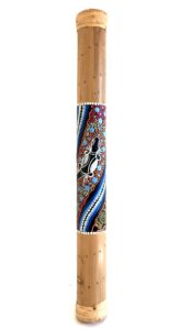 rainstick bamboo rain stick musical percussion shaker instrument hand painted - size 16", jive brand - not made in china