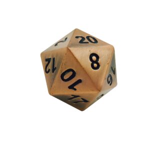 Norse Foundry 45mm Full Metal D20 Gnomish Copper - The Boulder RPG D&D Polyhedral Dice …