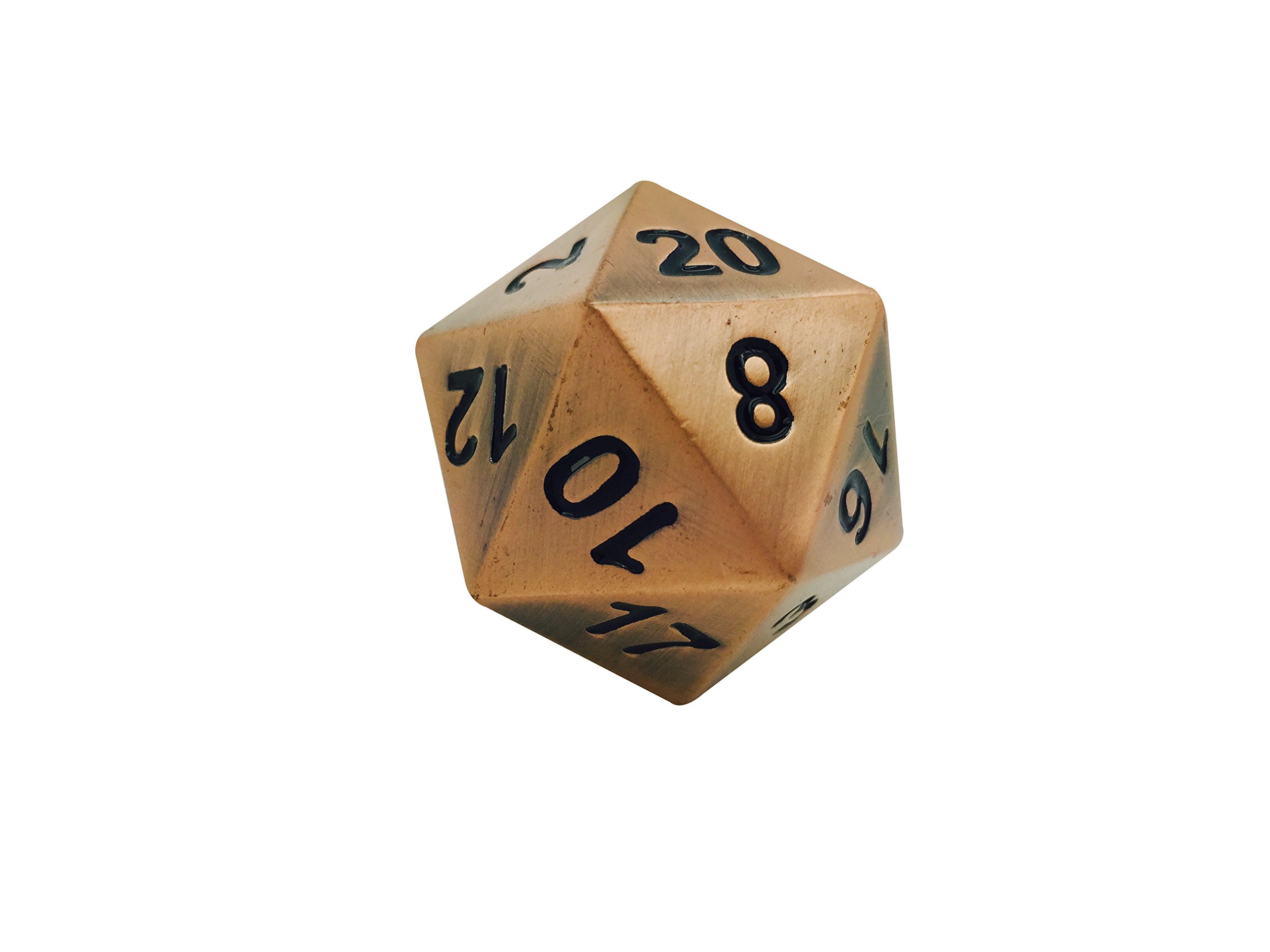 Norse Foundry 45mm Full Metal D20 Gnomish Copper - The Boulder RPG D&D Polyhedral Dice …