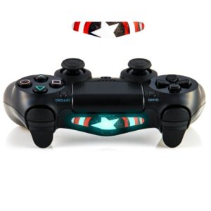 GNG 2X LED White Batman Light Bar Decal Sticker for Playstation 4 PS4 Controller DualShock 4