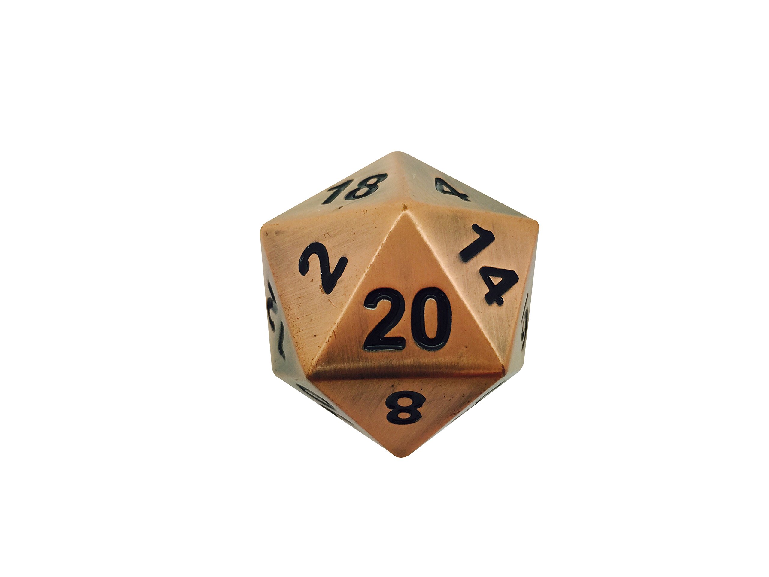 Norse Foundry 45mm Full Metal D20 Gnomish Copper - The Boulder RPG D&D Polyhedral Dice …