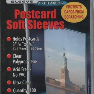 6 Each: Postcard Soft Sleeves Clear Polypropylene - (Pack of 100)