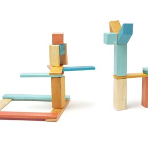 24 Piece Tegu Magnetic Wooden Block Set, Sunset, 1-99 years old