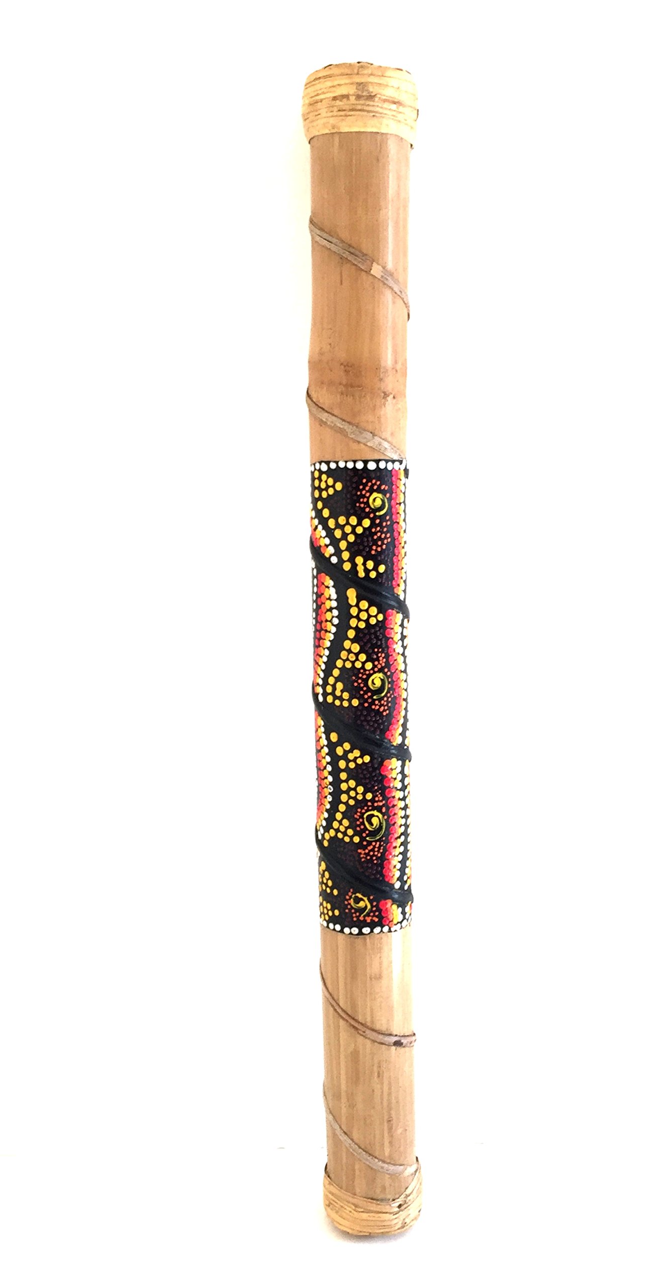 Rainstick Bamboo Rain Stick Musical Percussion Shaker Instrument Hand Painted - Size 16", JIVE BRAND - NOT MADE IN CHINA