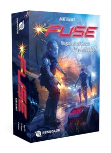 renegade game studios fuse board game, for ages 10+, playing time 10 minutes, 1 - 5 players, cooperative dice game