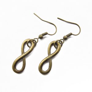 Infinity Earrings, Infinity Dangle, Infinity Jewelry, Dangle Earrings, Handmade Infinity, Ancient Bronze