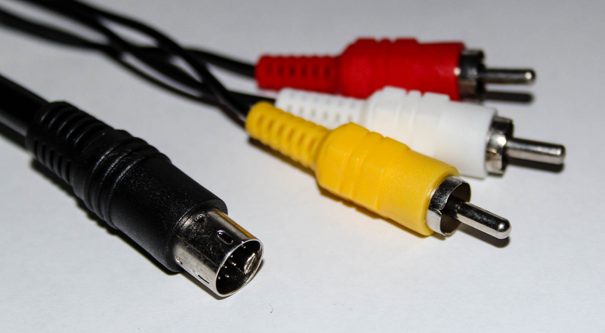 RCA AV Cable for Sega Genesis 2 and 3 by Mars Devices