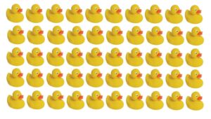 mini rubber ducky baby bath toy 50-pack