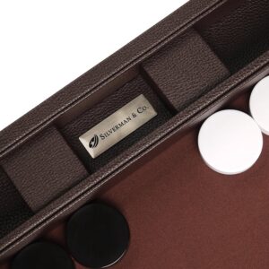 19-inch Premium Backgammon Set - Dark Brown Board