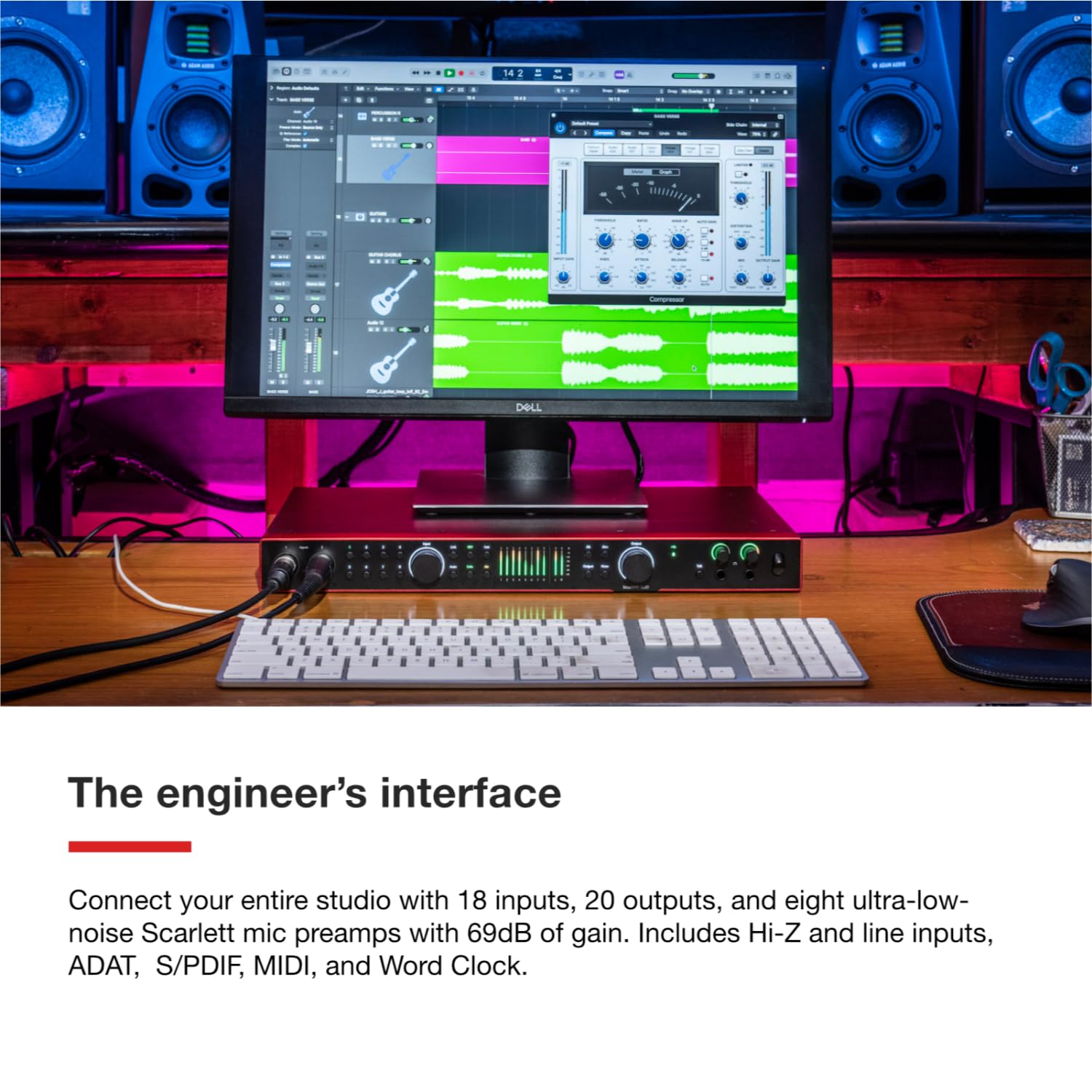 Focusrite Scarlett 18i20 3rd Gen USB Audio Interface for Recording, Producing and Engineering — High-Fidelity, Studio Quality Recording, with Transparent Playback