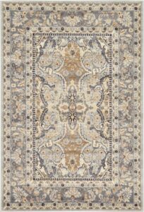 unique loom tradition collection classic southwestern casual design area rug (4' 0 x 6' 0 rectangular, gray/ ivory)