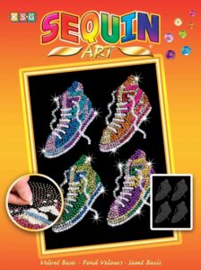 sequin art orange, street feet, sparkling arts and crafts picture kit, creative crafts