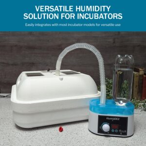 Incubator Warehouse HumidiKit™ with Digital Hygrostat - Auto Humidifier with 1L Water Bottle - Humidity Controller for All Types of Eggs - Automatic Humidity System Compatible with Most Incubators