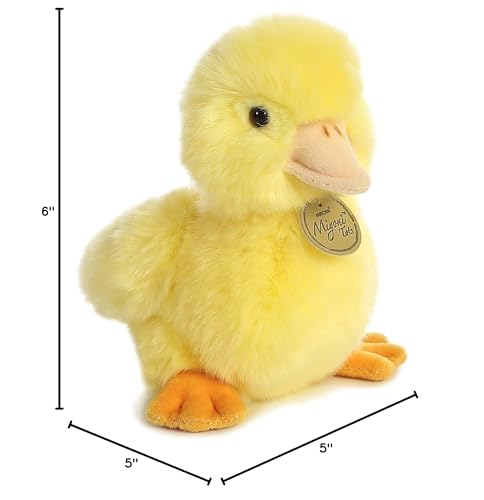 Aurora® Adorable Miyoni® Tots Duckling Stuffed Animal - Lifelike Detail - Cherished Companionship - Yellow 7.5 Inches