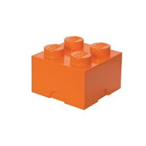 lego storage brick 4 orange