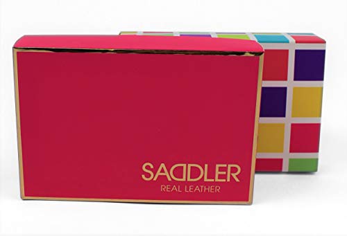 SADDLER Womens Medium Leather Credit Card Coin Purse Wallet with Zip |Gift Boxed - Putty Grey