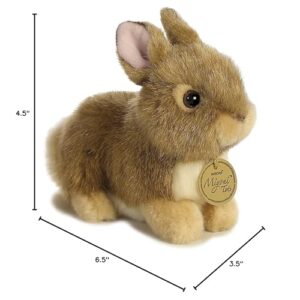 Aurora® Adorable Miyoni® Tots Baby Bunny Stuffed Animal - Lifelike Detail - Cherished Companionship - Brown 7 Inches