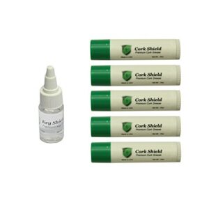 instrument clinic premium cork grease (5 pack) with key oil, for saxophones, made in usa!