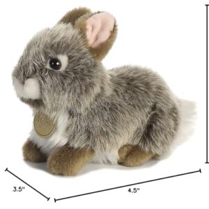 Aurora® Adorable Miyoni® Tots Baby Bunny Stuffed Animal - Lifelike Detail - Cherished Companionship - Gray 7 Inches